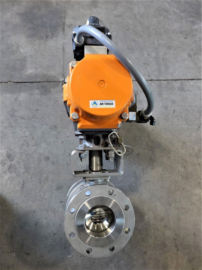 BAC 4" 150# ACTUATED FULL PORT BALL VALVE, CF8M, AIRTORQUE PT550 ...