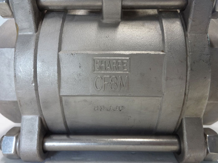 SHARPE 2-1/2" NPT 3-PC FULL PORT THREADED BALL VALVE, CF8M, 1000 WOG ...
