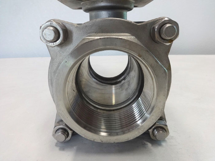 SHARPE 2-1/2" NPT 3-PC FULL PORT THREADED BALL VALVE, CF8M, 1000 WOG ...