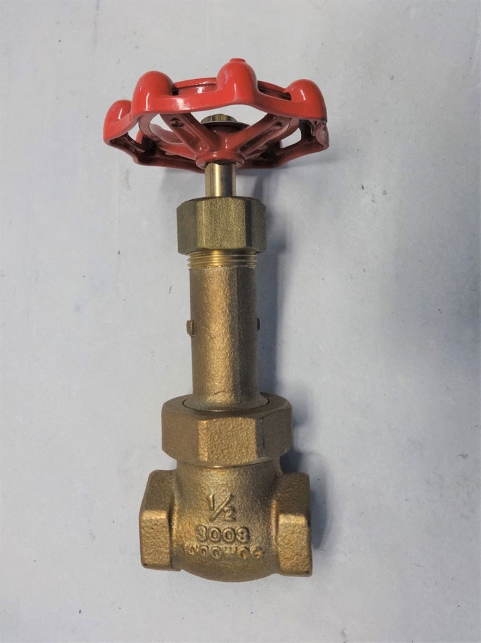 BOX OF (6)pcs KITZ 1/2" NPT CLASS 300 BRONZE GATE VALVES, 1000 WOG, AK300LU