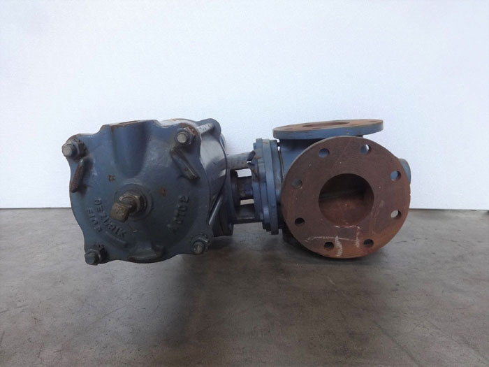 DEZURIK SARTELL 4" 3-WAY PLUG VALVE W/ ACTUATOR, STYLE PTW, PART ...