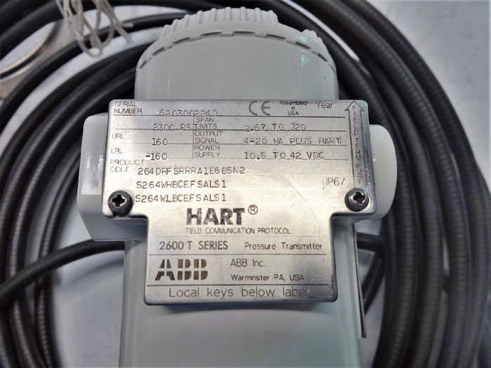 ABB 2600T Series Pressure Transmitter 264DRFSRRRA1E6B5N2 with Diaphragm ...