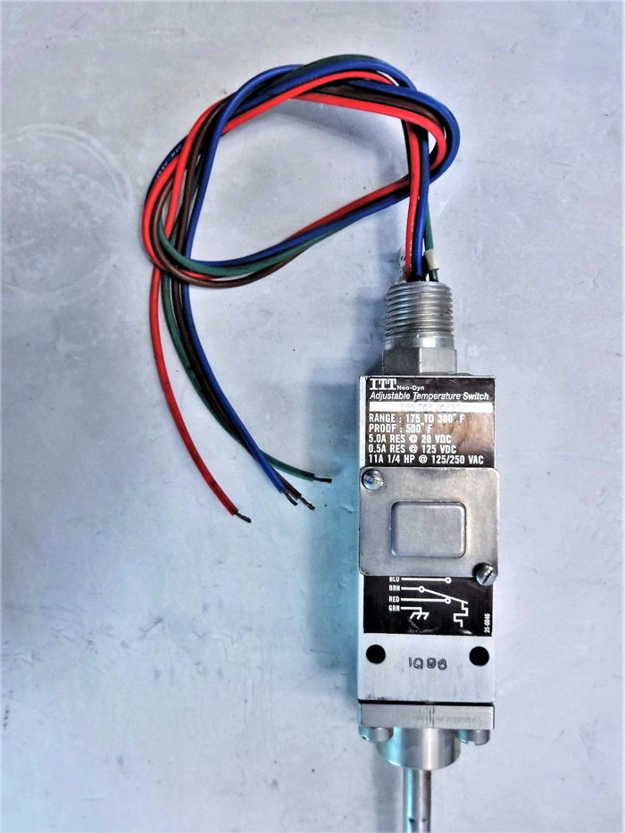 ITT Neo-Dyn 175 to 300F Adjustable Temperature Switch 132TC5JC620