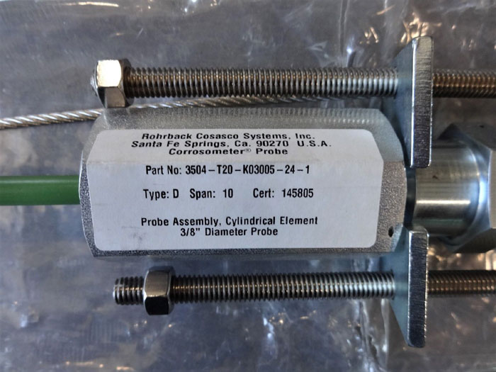 Rohrback Cosasco Type D Corrosometer Probe 3504-T20-K03005-24-1