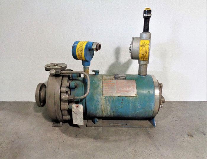 Crane Chempump 1.5 x 1 x 8-1F Seal-less Pump, Stainless Steel NC-AA-8N2-1S