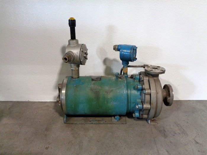 Crane Chempump 1.5 x 1 x 8-1F Seal-less Pump, Stainless Steel NC-AA-8N2-1S
